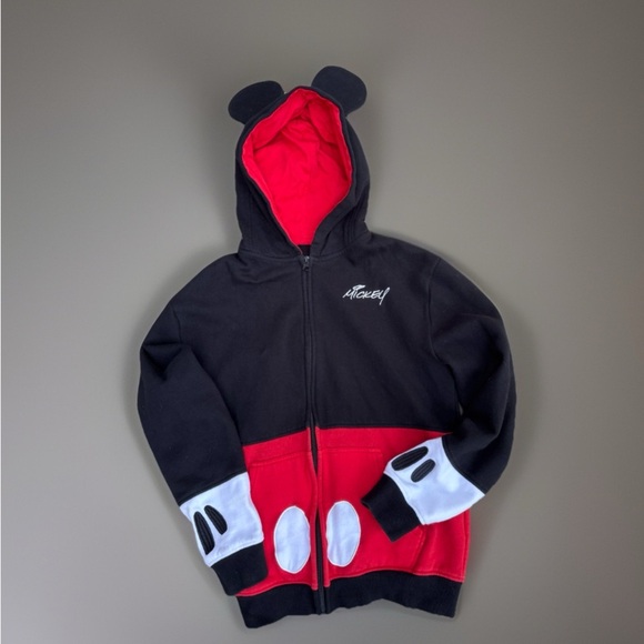 Disney | Shirts & Tops | Disney Mickey Mouse Zip Up Hoodie With Mickey ...